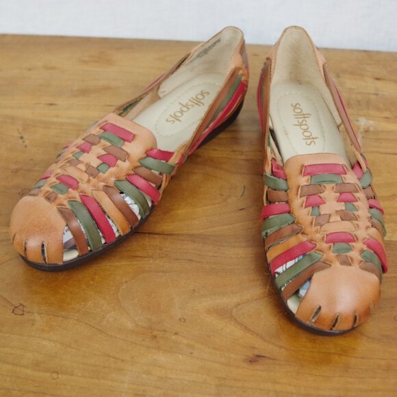 Softspots | Shoes | Mexican Made Huarache Style Leather Flats 85m ...
